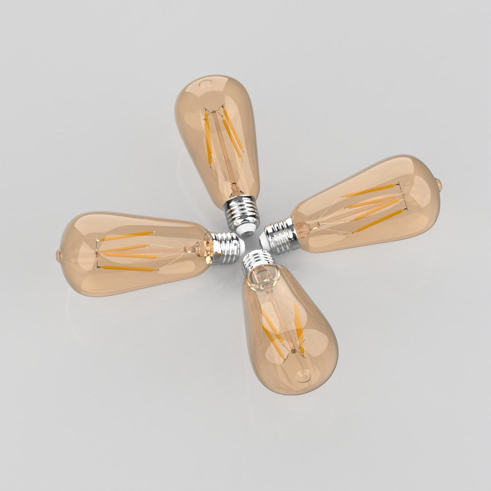 Origin Non-Dimmable ST58-4W LED Edison Glass Bulbs with E26 Base – Eyely