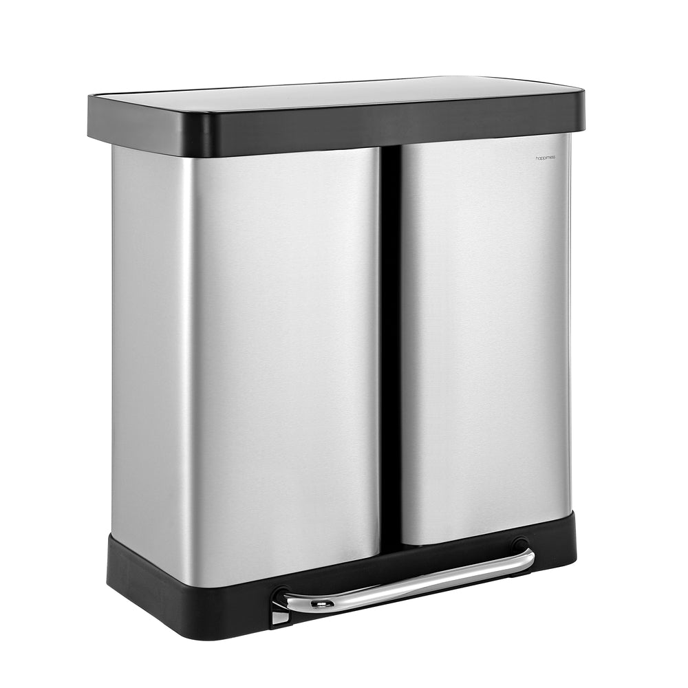 Edmund Kitchen Trash/Recycling 16-Gallon Double-Bucket Trash Can – Eyely