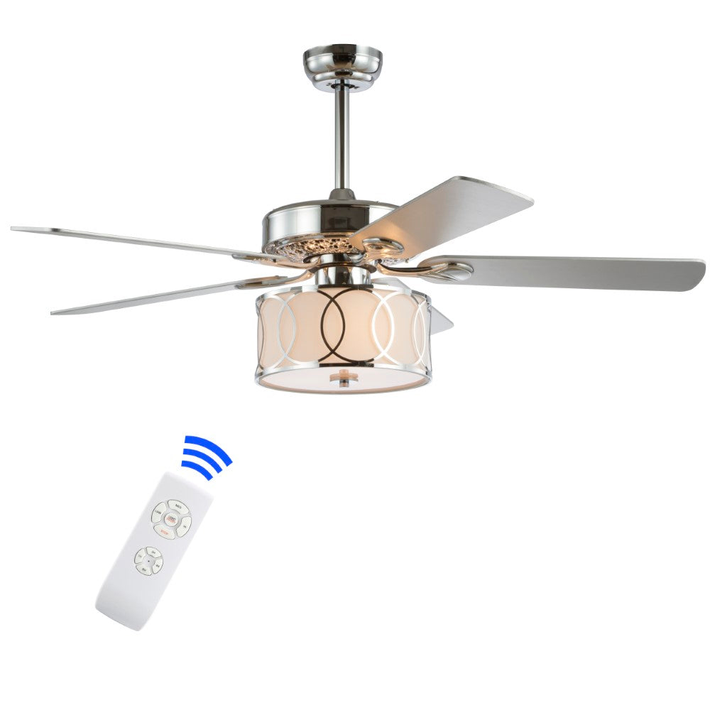Nicobar Drum Shade LED Ceiling Fan With Remote – Eyely