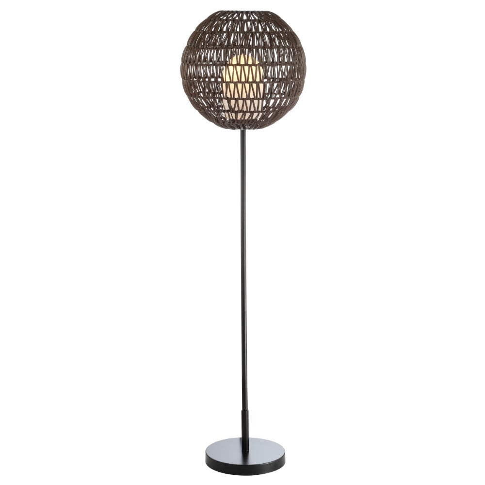 Silverfish 61" Outdoor Woven Globe LED Floor Lamp – Eyely