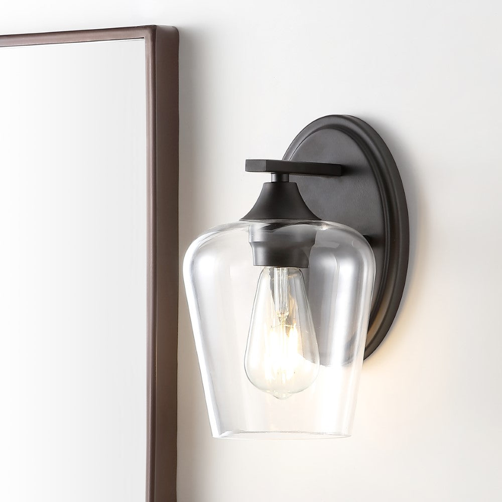 Damon Iron/Glass Cottage Rustic LED Vanity Light – Eyely